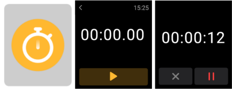 stopwatch and a timer are provided.
