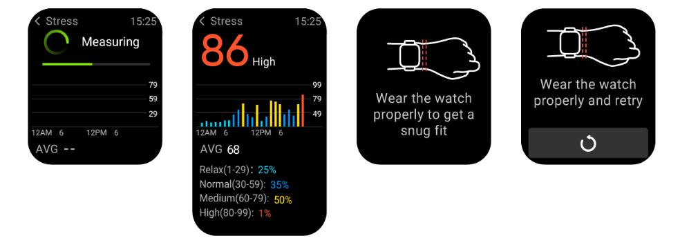 1. You can manually measure stress on the watch. In addition, the watch ...