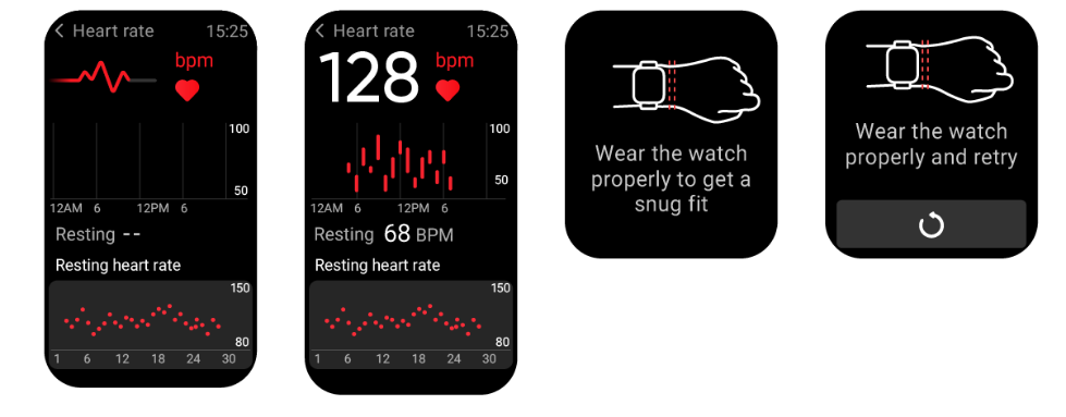 1. You can manually measure the heart rate on the watch. In the APP ...